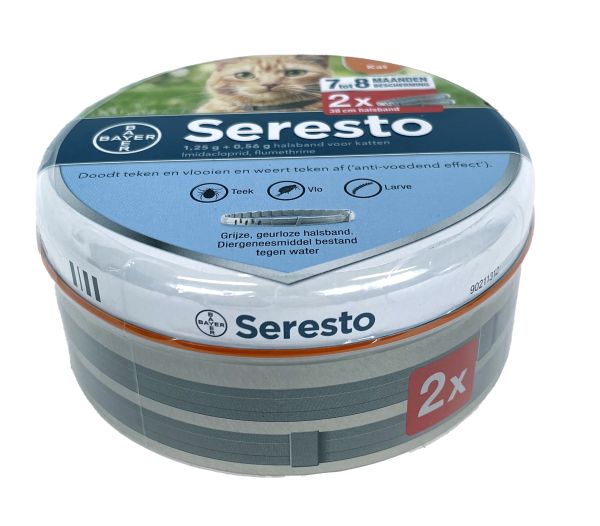 Seresto Teken- En Vlooienband Kat slechts € 74,95 voor 38 Cm 2 St.