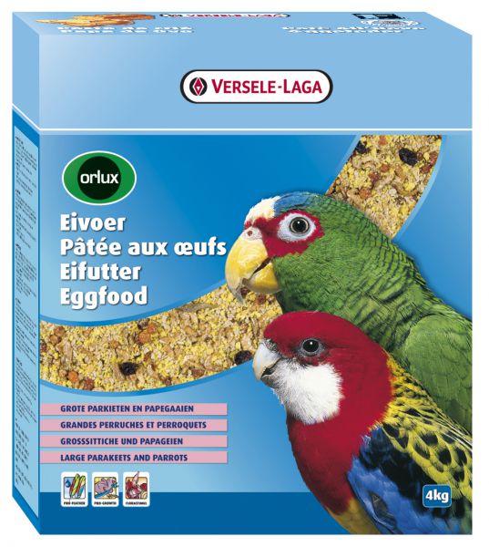 Orlux Eivoer Droog Grote Parkiet/papegaai slechts € 21,80 voor 4 Kg.